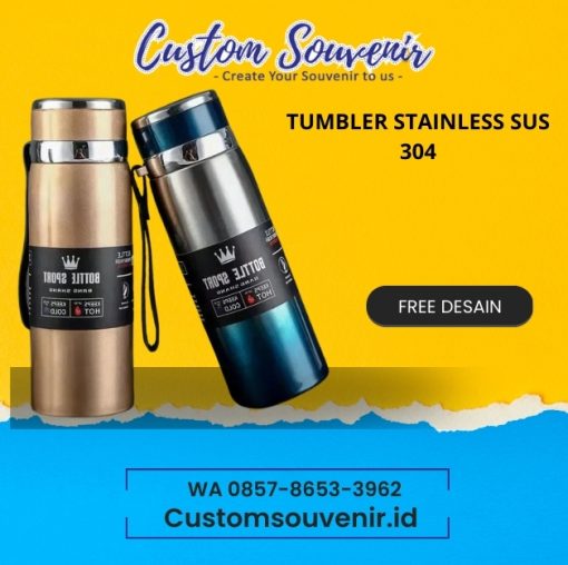Tumbler Stainless Steel 304 Custom Logo - Merchandise Premium - Custom ...