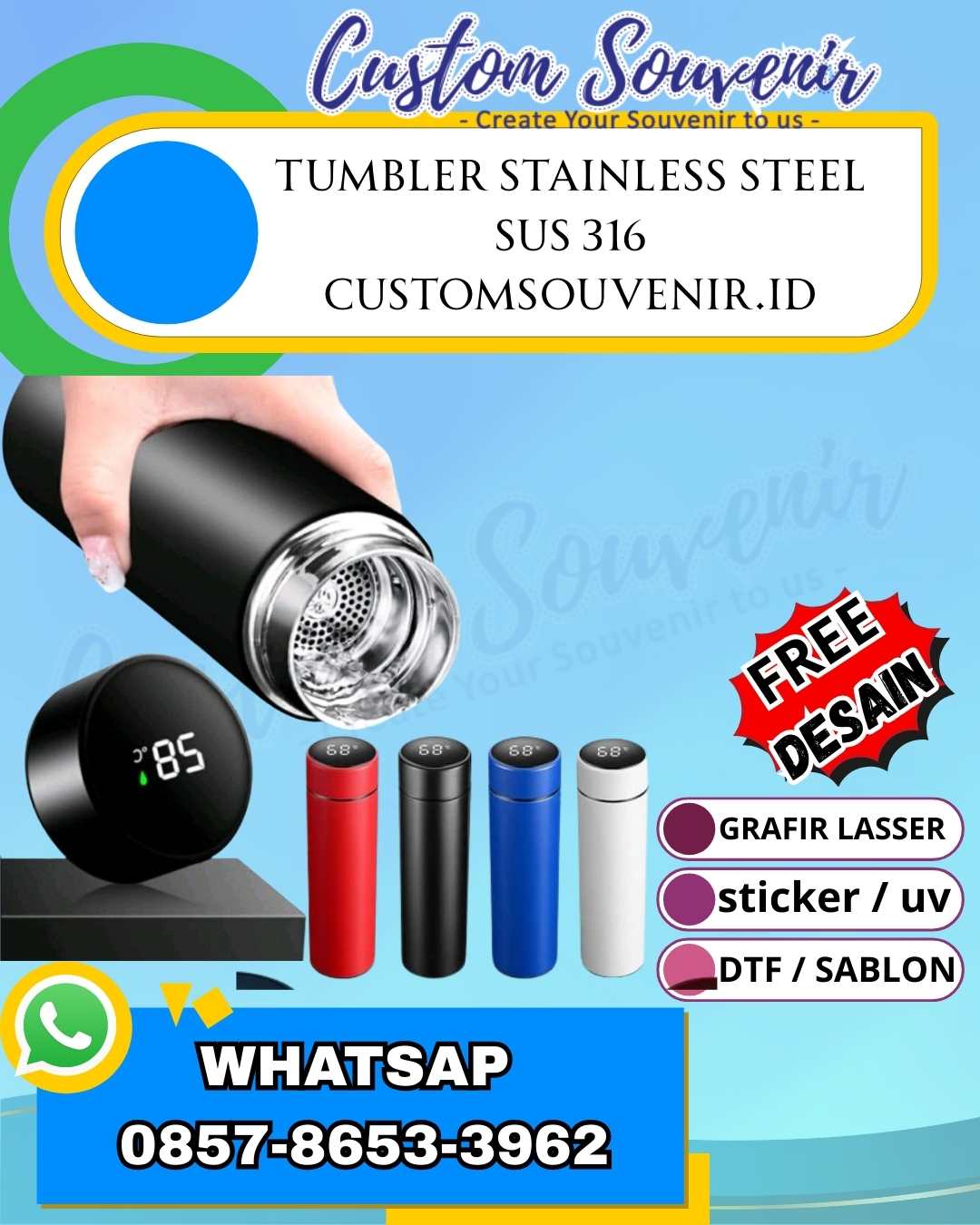 Merchandise Perusahaan Tumbler Custom Desain Unik & Eksklusif - Custom ...
